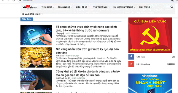 Thông tin về việc xử lý các hành vi VPHC của Tạp chí điện tử VnMedia